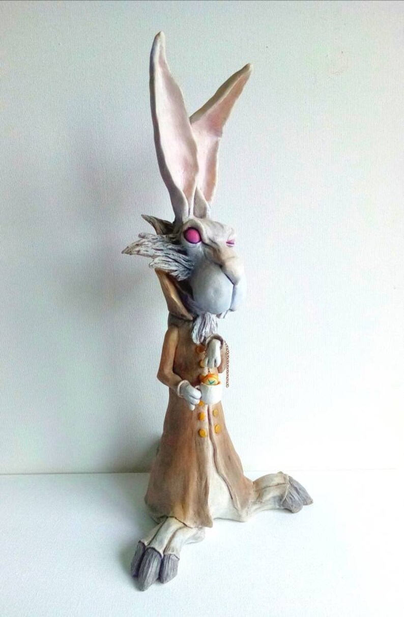 Mad March Hare Sculpture , Original Ceramics From Alice in Wonderland ...