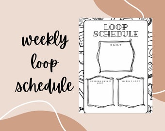 Homeschool Loop Schedule Printable Daily and Weekly Loop Schedule ...