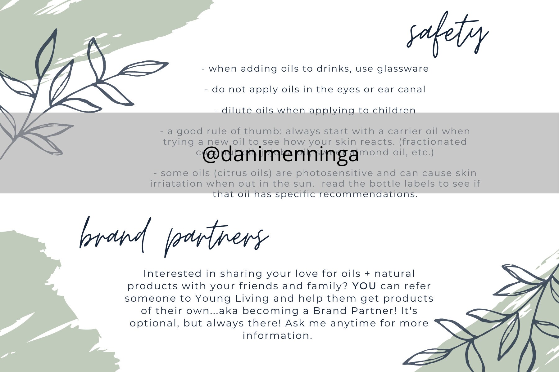 UPDATED Terms Young Living Member Welcome Cards INSTANT DOWNLOAD - Etsy