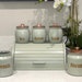 Sage Green Tea Coffee Sugar Canisters Set With Optional Biscuit ...