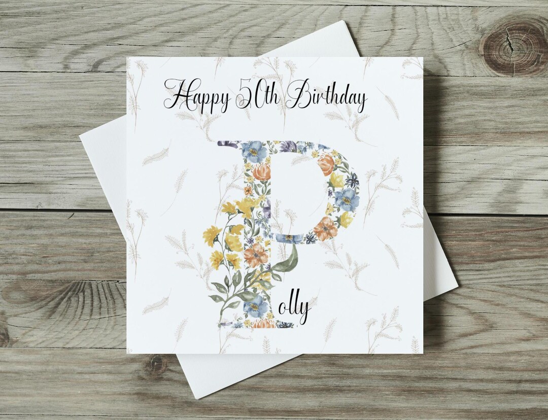 Birthday Card for Her Floral Birthday Card Womens Card Personalised ...