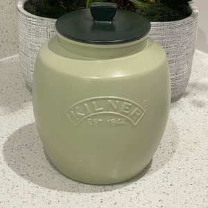 Sage Green Kitchen Canister Set: Tea, Coffee, Sugar, Bread Bin Storage ...