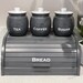 Black Tea Coffee Sugar Canisters Sets Kitchen Storage Containers Jars ...