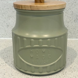 Sage Green and Black Tea Coffee Sugar Canisters Sets Biscuit Utensil ...