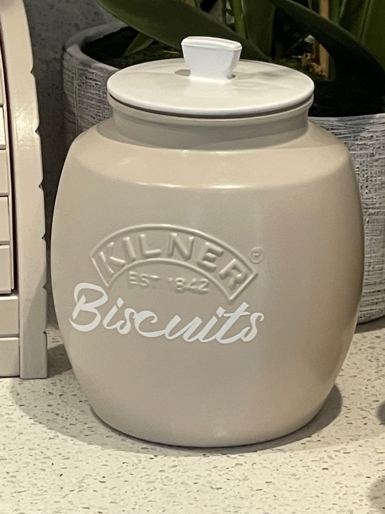 Set of 3 Kilner Tea Coffee Sugar Jars: Creamy Taupe Kitchen Storage ...