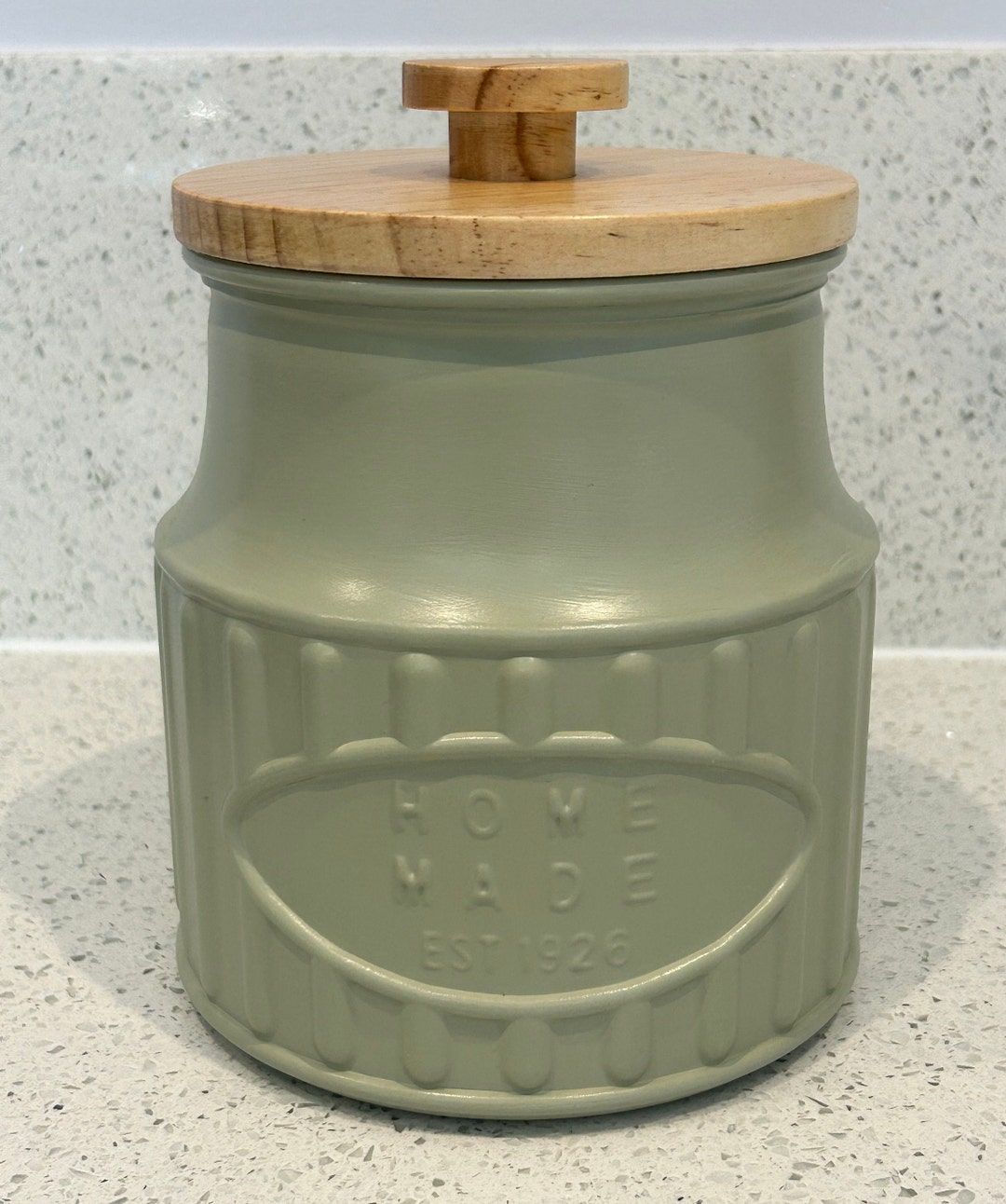 Sage Green Treat Jar, Stylish Cookie Canister, 1.8 Litre Capacity ...