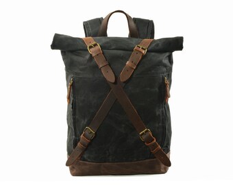 Waterproof Canvas Backpack - Etsy