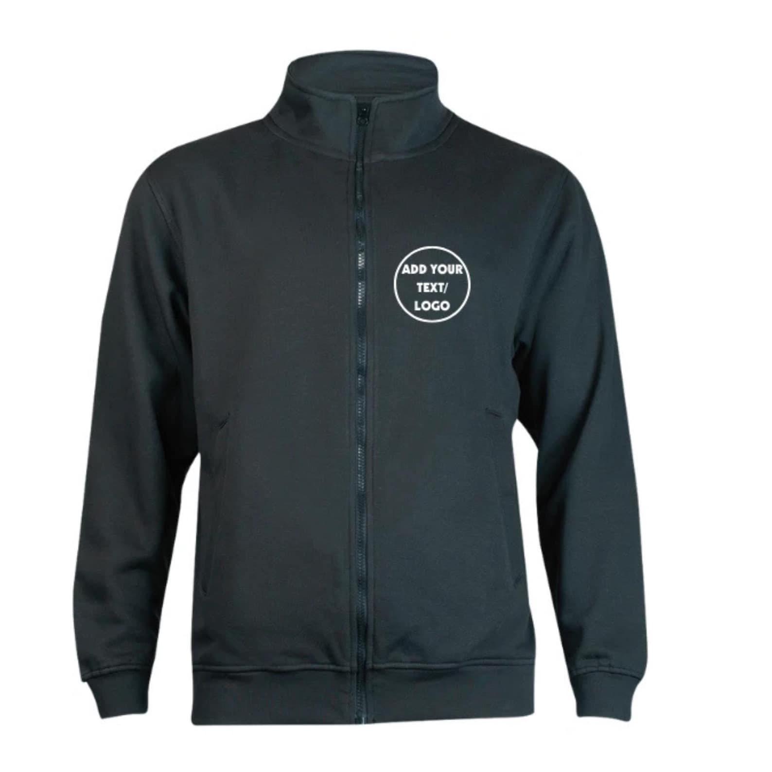Personalised Custom Printed Zip Jacket |add Your Own Logo or Text ...