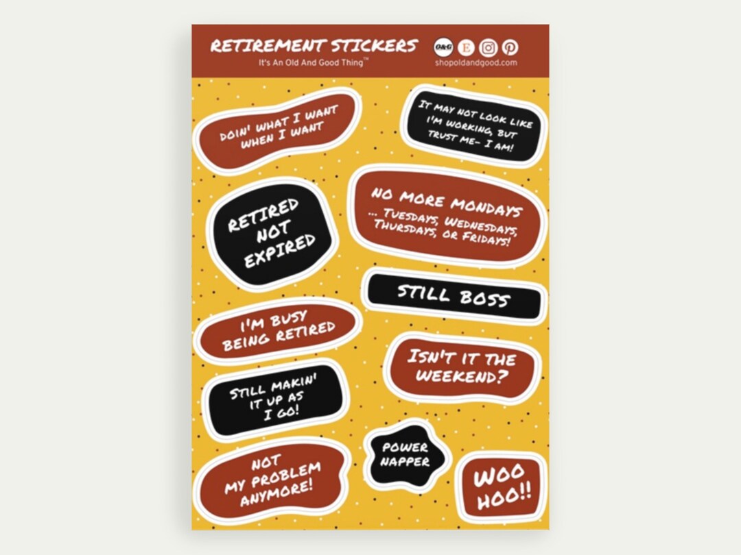 Funny Retirement Gift for Boss | Retirement Stickers | Funny Unique ...