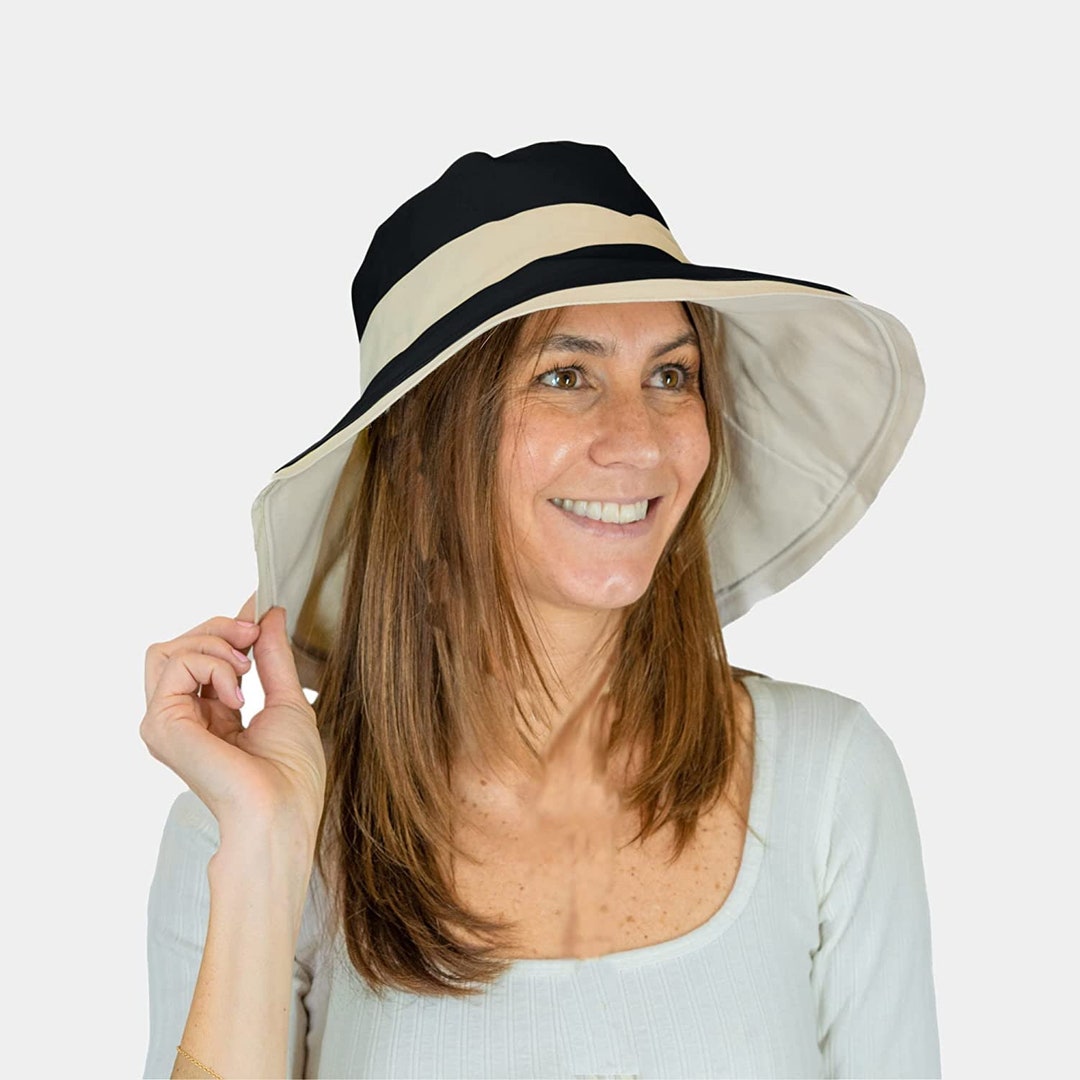 Cotton Wide Brim Hat Foldable Summer Hat for Women Travel - Etsy