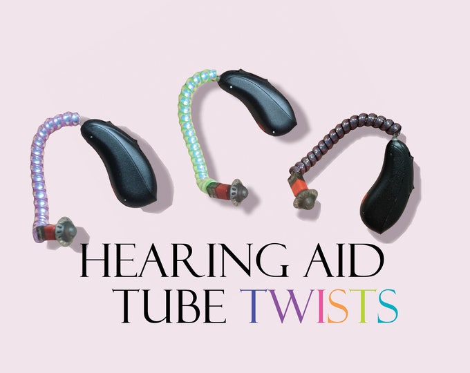 Iridescent Hearing Aid Tube Twists, Hearing Aid Cable Coils, Hearing ...