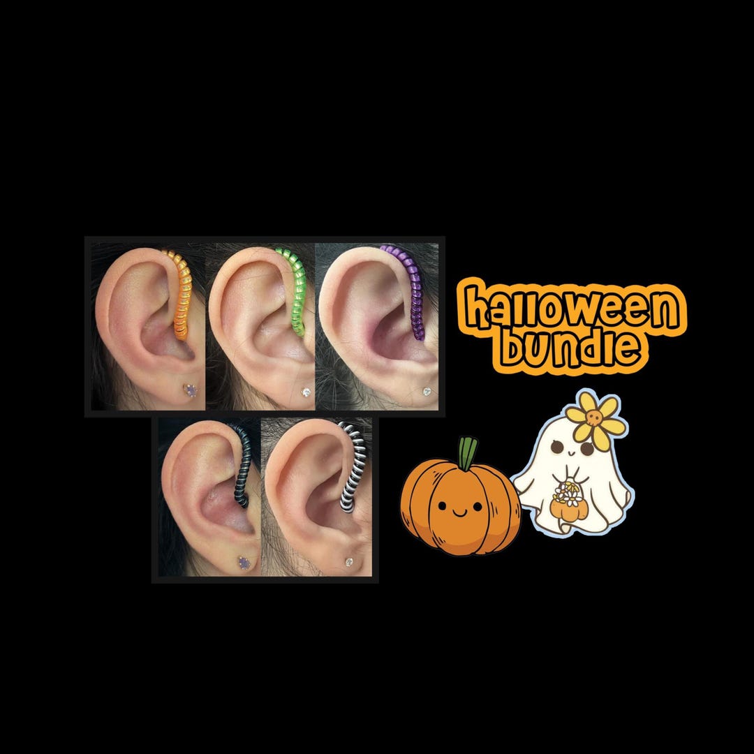 Halloween Hearing Aid Tube Twists: Pumpkin Season Accessory - Etsy