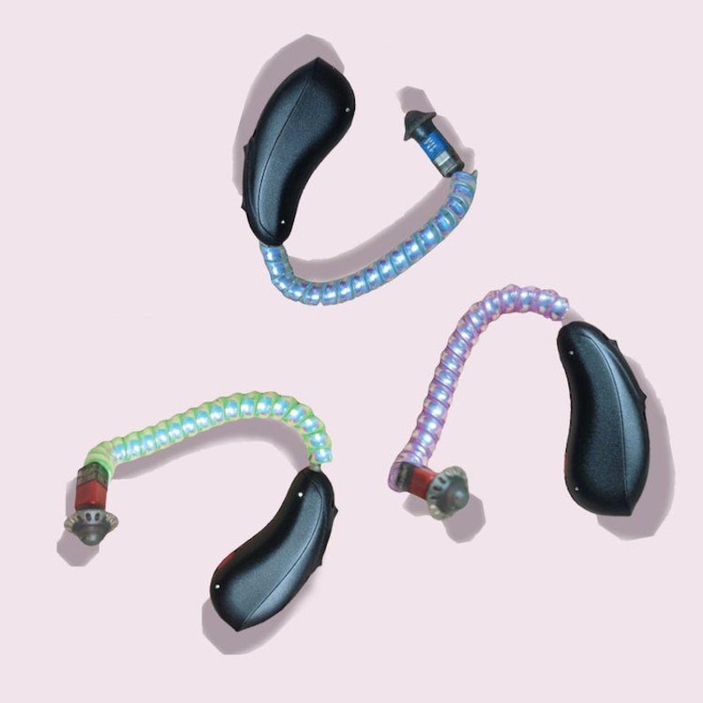 ALL COLORS Hearing Aid Tube Twists: Decorative Hearing Device Coils - Etsy