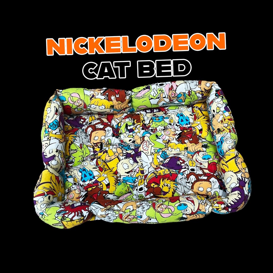 Cartoon Cat Bed, Nostalgic Upcycled Sustainable Cat Bed , Cotton Cat ...
