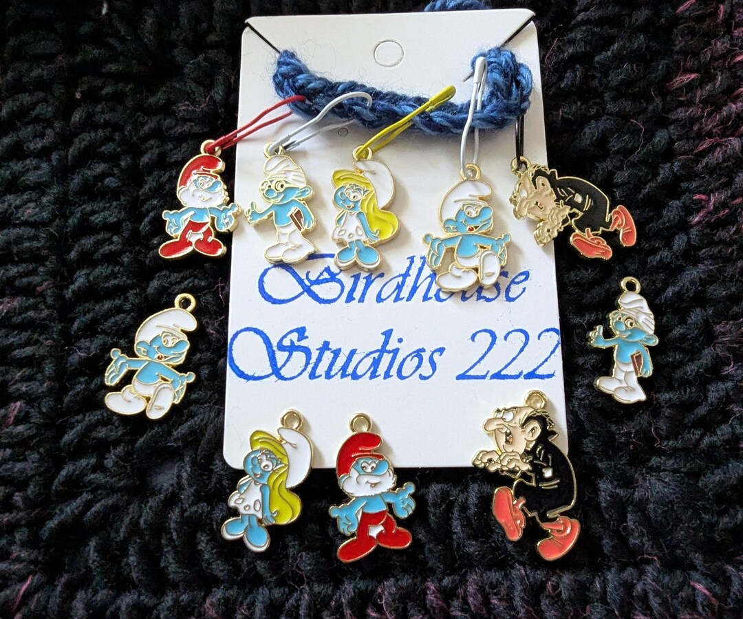 Smurfs Stitch Markers, LIMITED EDITION, Progress Keepers for Crochet or ...