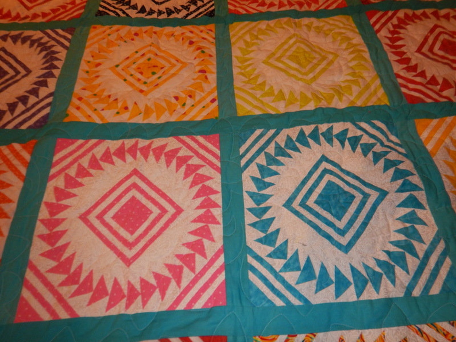 King Size Homemade Quilt, Custom Quilt Free Shipping - Etsy