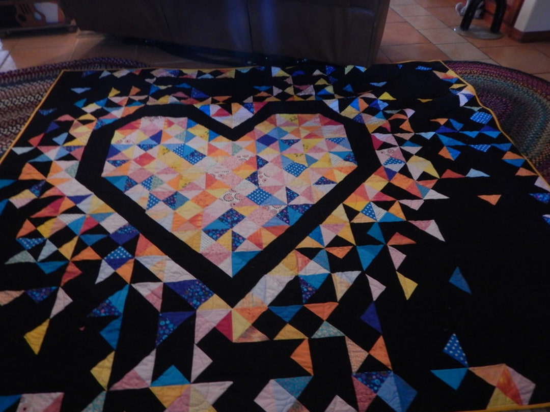 Exploding Heart Quilt - Etsy