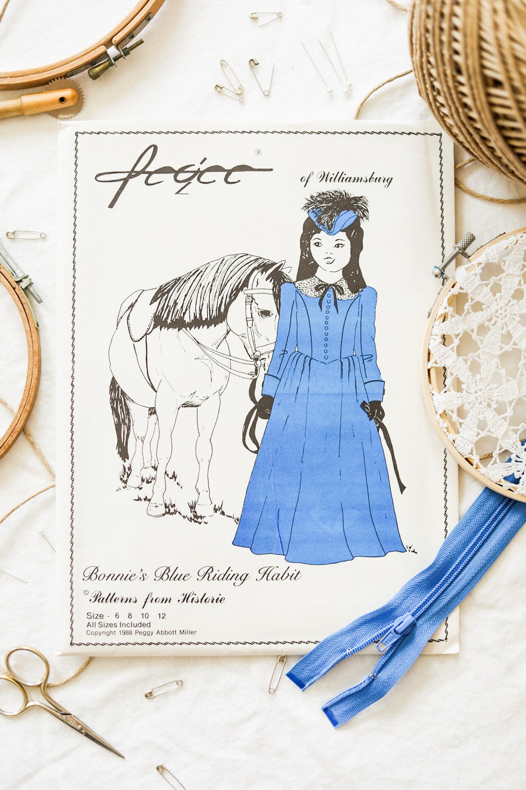 Gone With the Wind Inspired Bonnie’s Blue Riding Habit Dress Pattern - Etsy