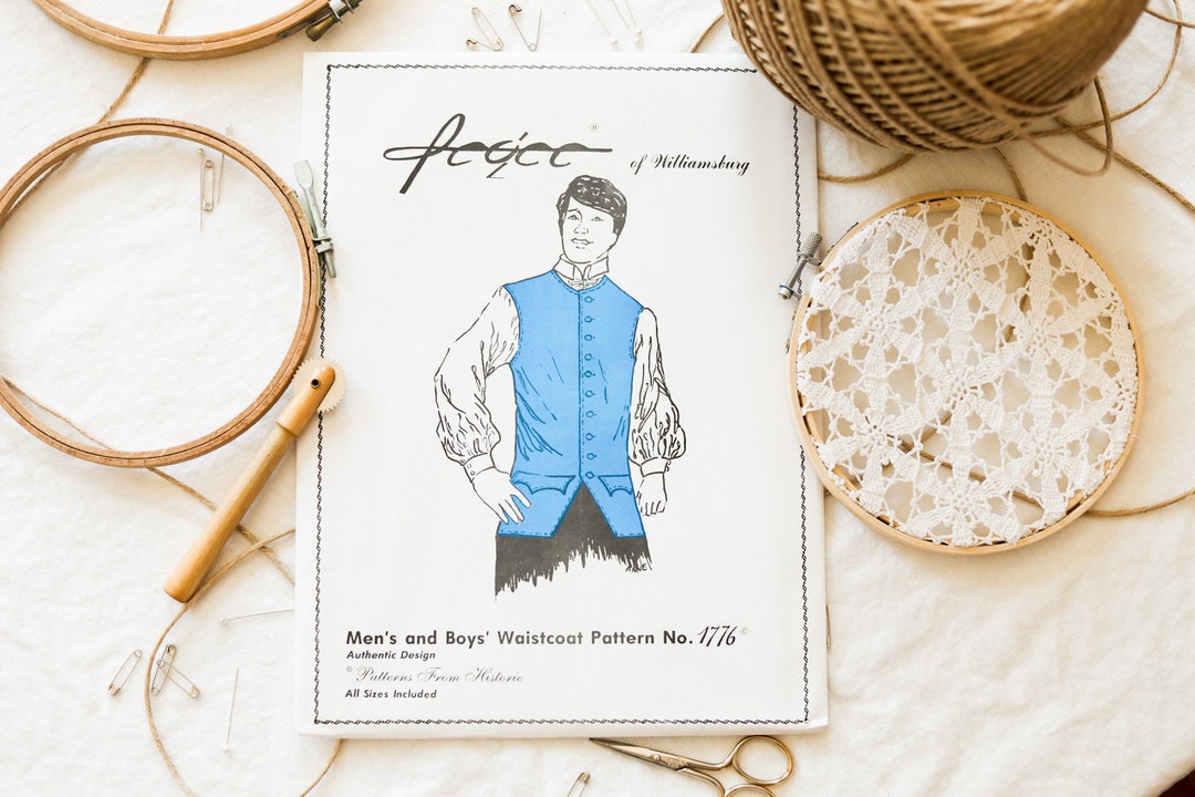 Men's and Boys' Waistcoat 1776 Pattern - Etsy