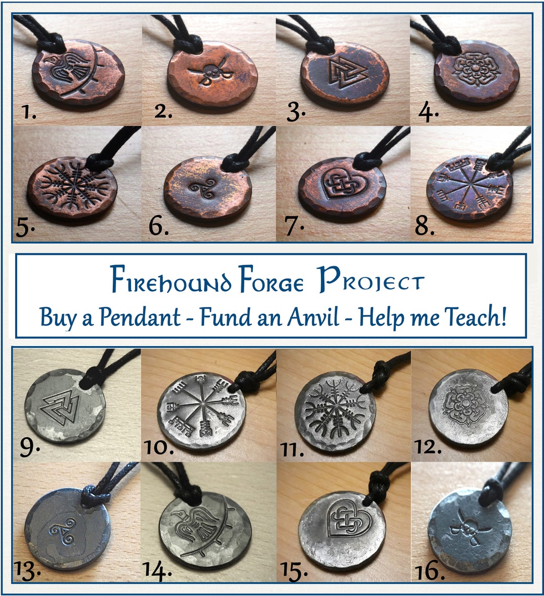 Anvil-bound Blacksmith Pendants - Etsy