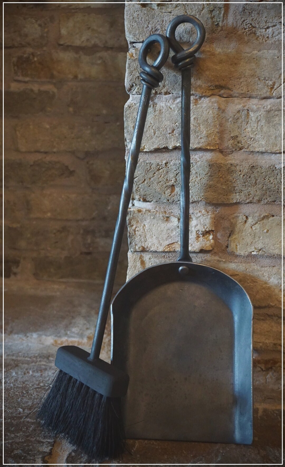 Blacksmith Fireplace Shovel and Brush - Etsy