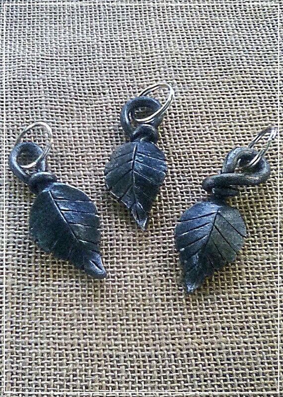 Blacksmith Leaf Key Ring / Pendant | Etsy