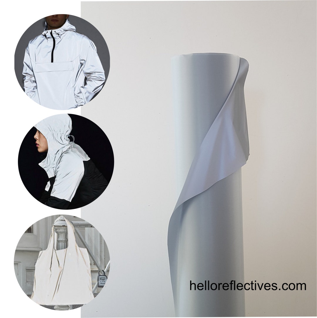 SILVER Retro- REFLECTIVE, High-vis, Super Soft WOVEN Fabric, High ...