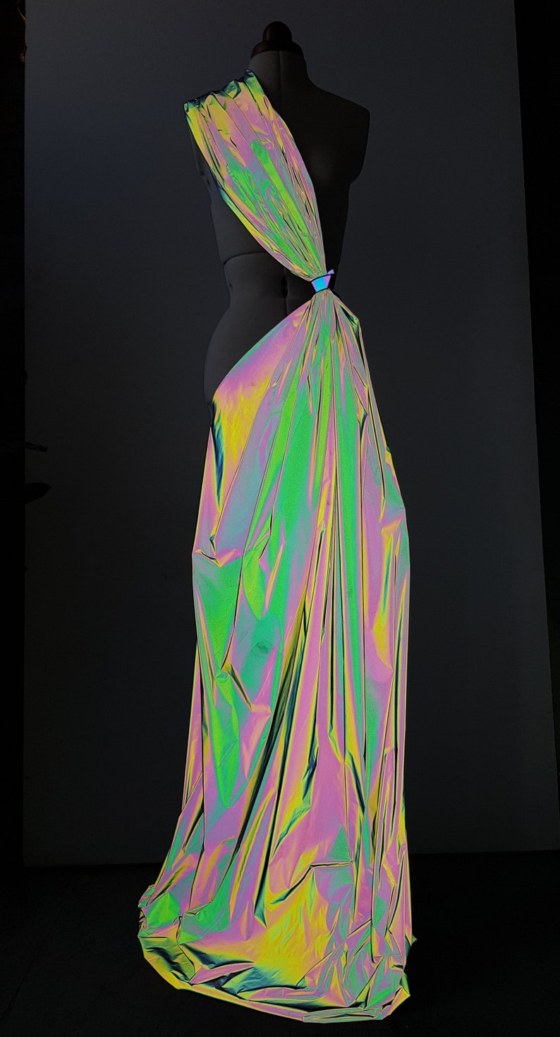 Deep Blue Rainbow Reflective PL WOVEN Fabric High-vis | Etsy