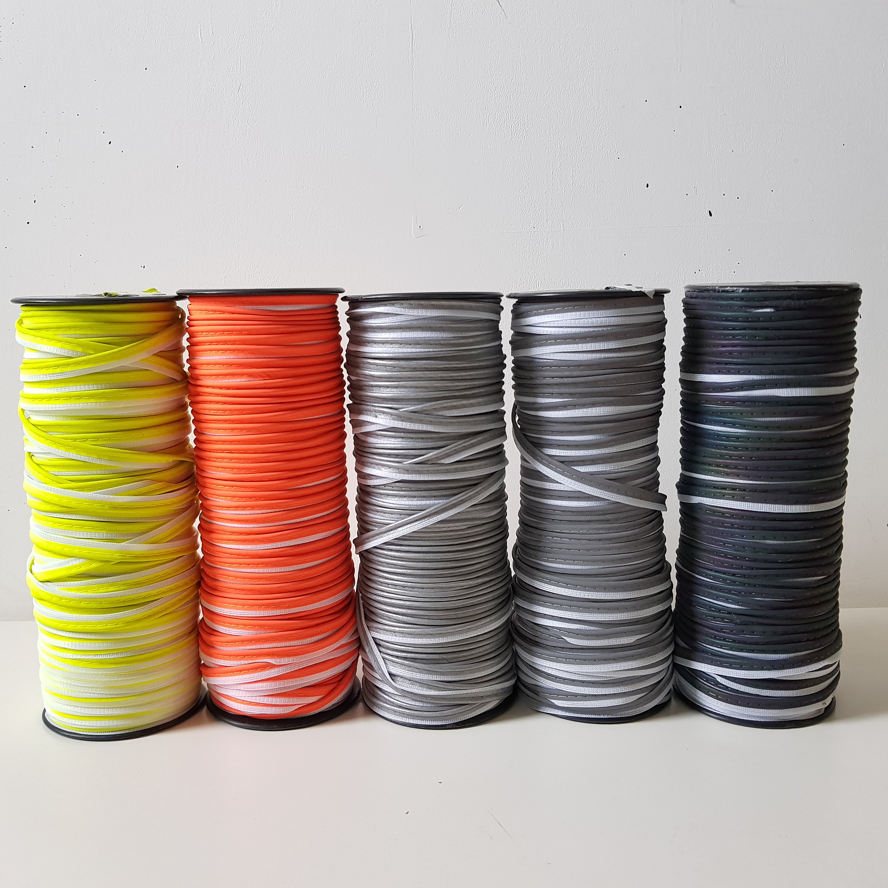 Reflective Piping in Rainbow, Silver, Gray, Neon Yellow and Neon Orange ...