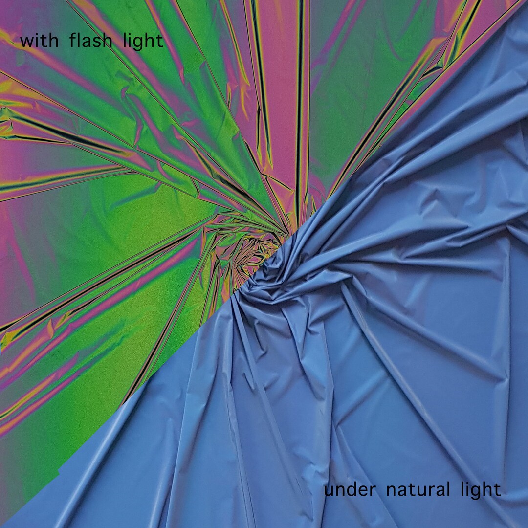 Deep Blue Rainbow Reflective PL WOVEN Fabric, High-vis, Multicoloured ...