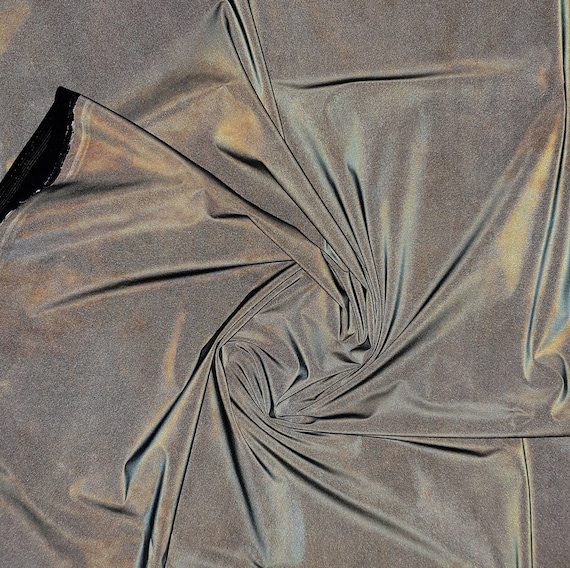 Black Reflective STRETCH Fabric High Quality Spandex 4-way - Etsy Canada