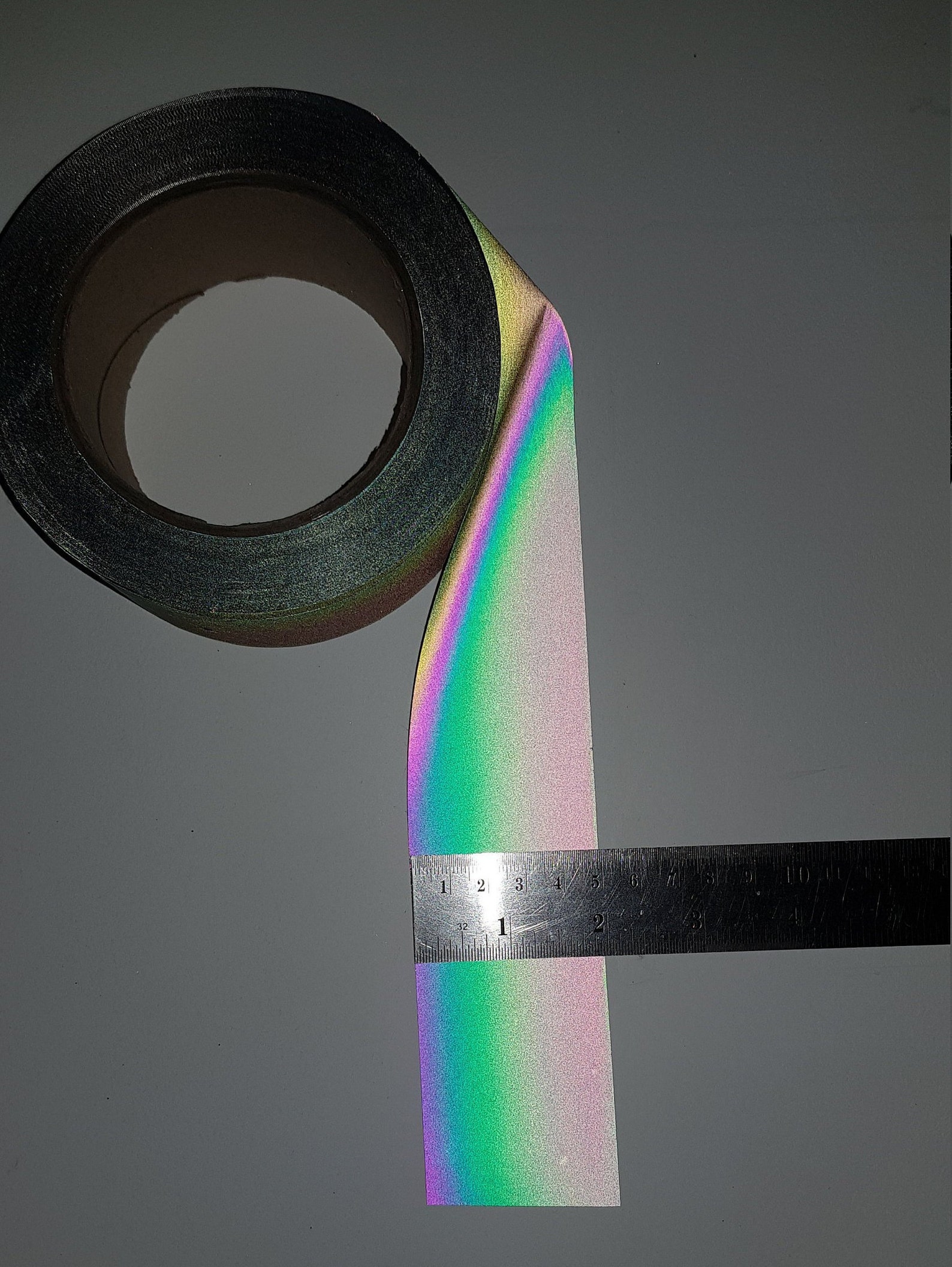 Rainbow Reflective Iridescent Tape 5cm Wide, Sew On, High Vis ...