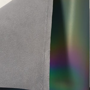 A4 Reflective Rainbow Iridescent Leatherette Fabric, Reflective Vegan ...