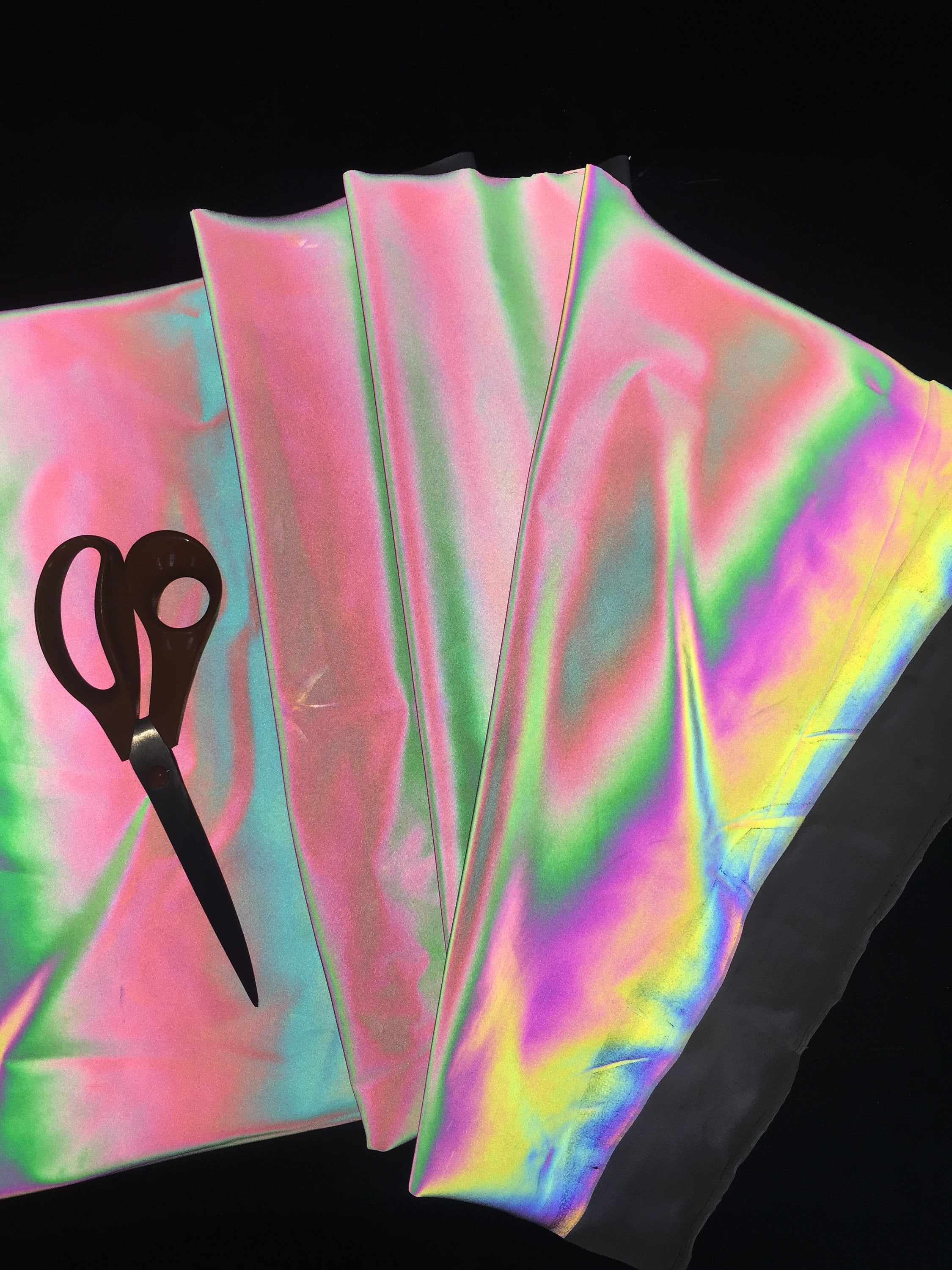 Iridescent Reflective STRETCH Fabric Spandex 4-way Stretch | Etsy UK