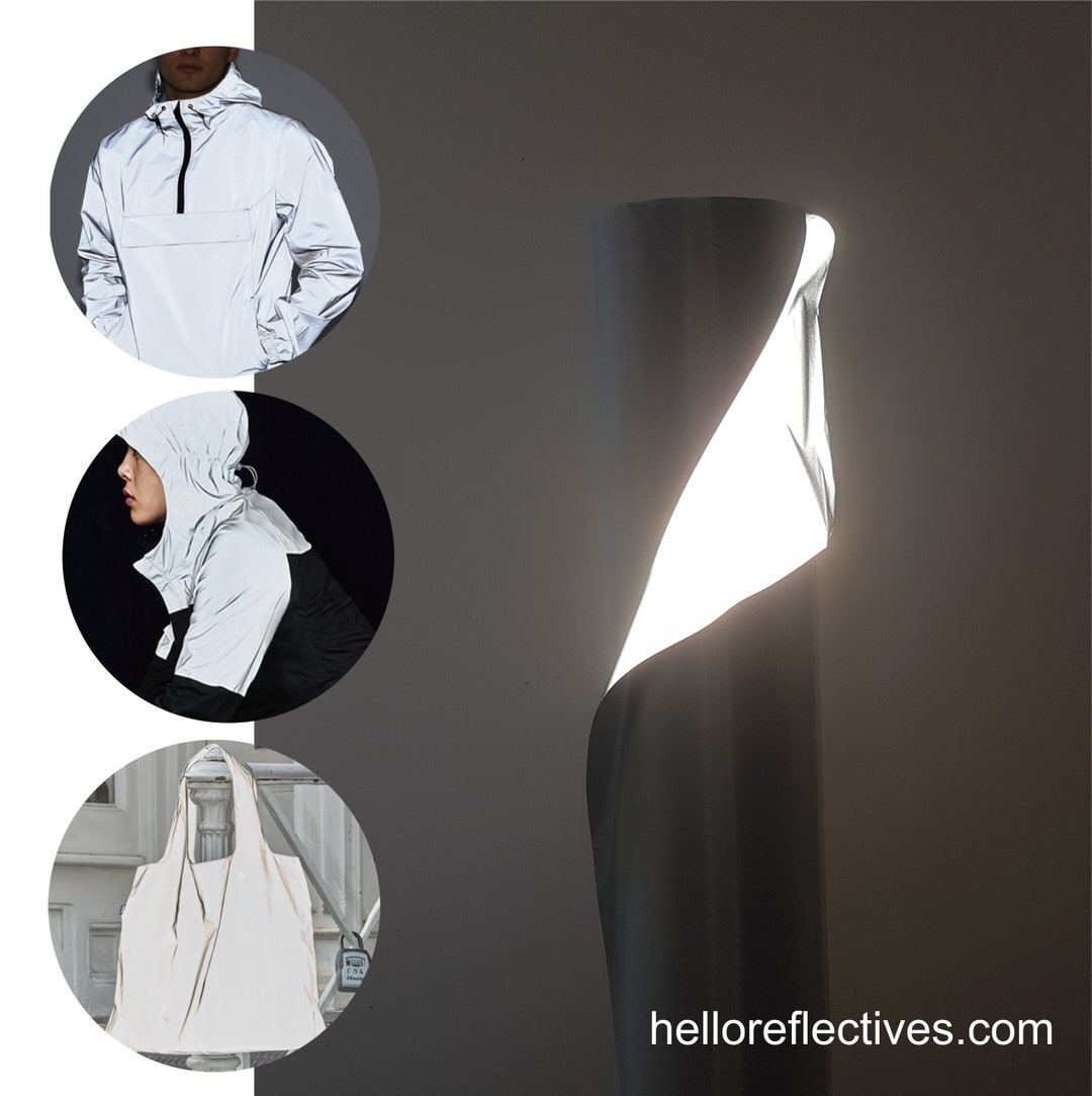 SILVER Retro- REFLECTIVE, High-vis, WOVEN Fabric, 1m Wide, High ...