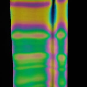 A4 - Reflective Rainbow Iridescent Leatherette Fabric, Reflective Vegan ...