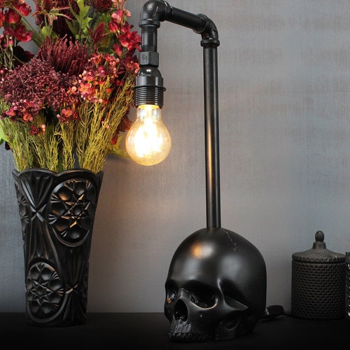 Ram Skull Table Lamp Gothic Home Decor Skull Decor - Etsy
