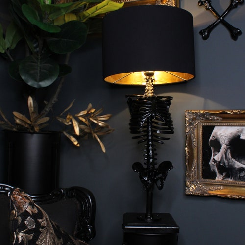 Skeleton Floor Lamp Gothic Home Decor Handmade by the - Etsy