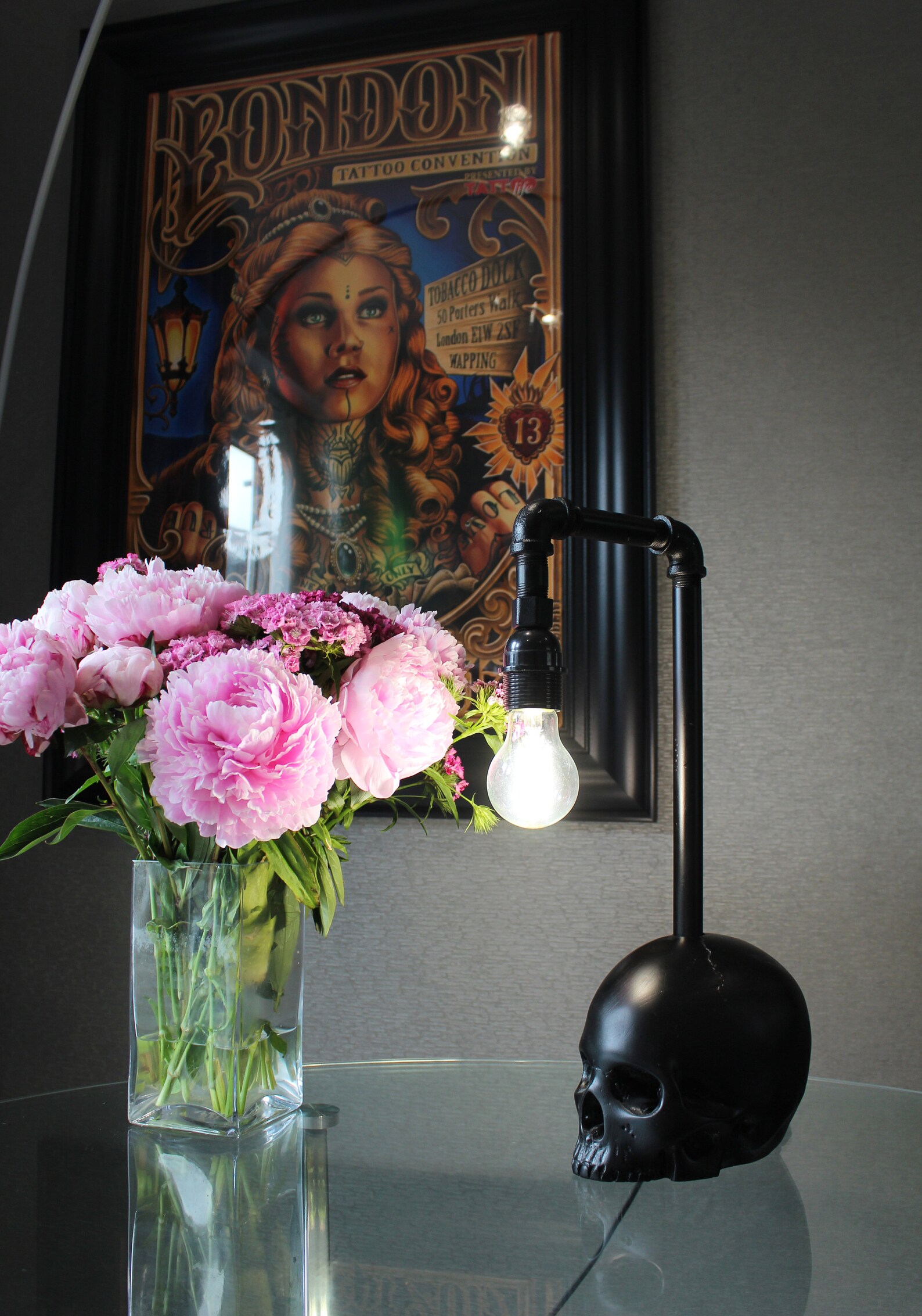 Talisman Skull Table Lamp Gothic Home Decor Handmade by - Etsy