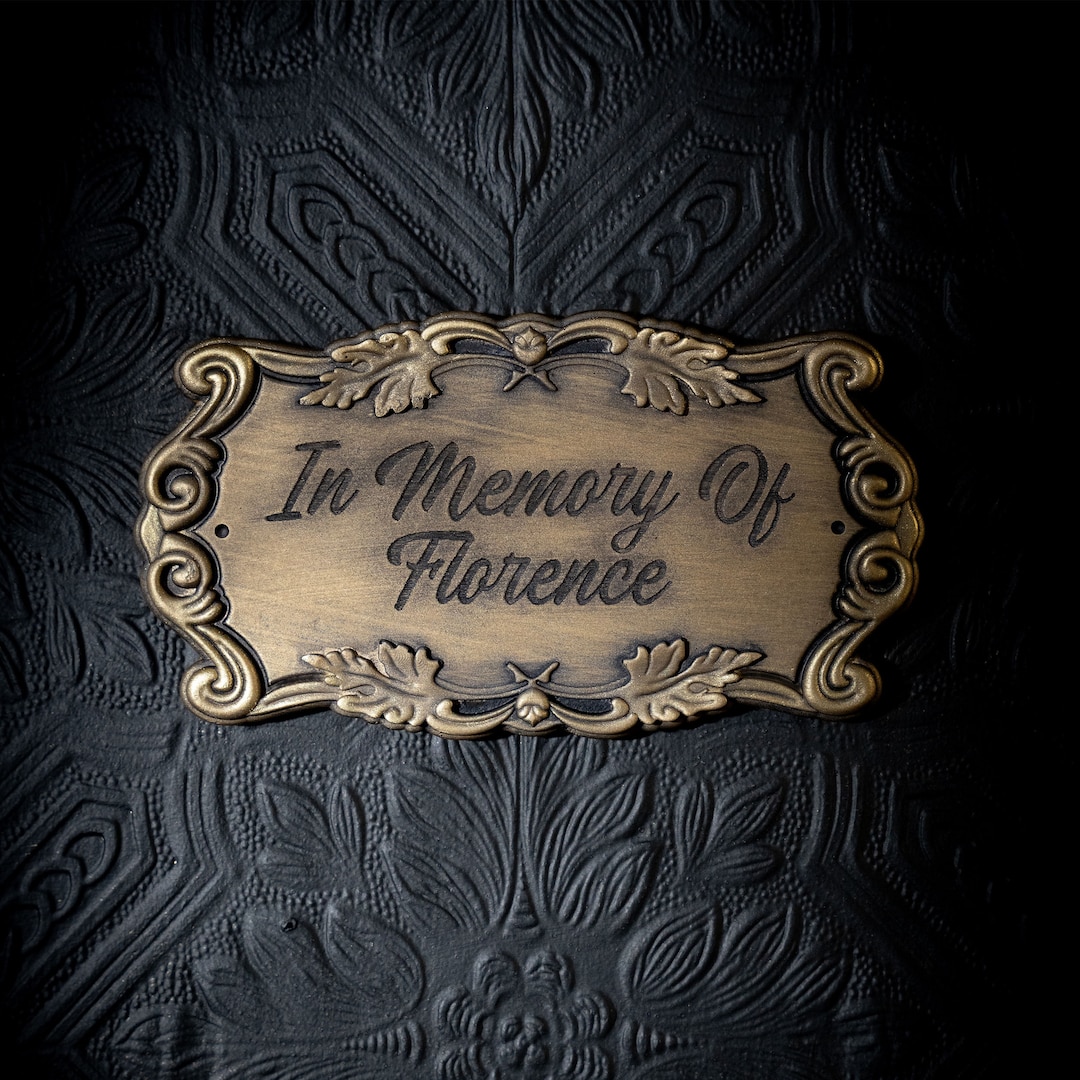 Custom Engraved Casket Plaque - Gold Edition Wall Hanging | Gothic ...