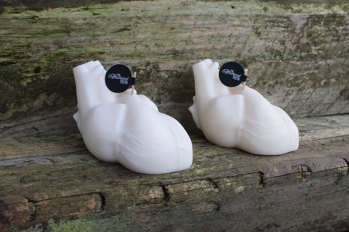 Anatomy Heart Candle Gothic Vegan Candle Handmade by the - Etsy UK