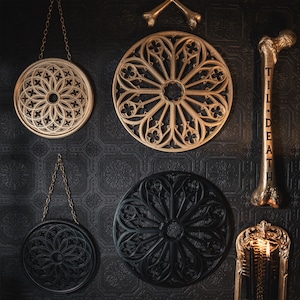 Oculus - Gothic Window Wall Hanging | Gothic Wall Decor | Handmade by ...