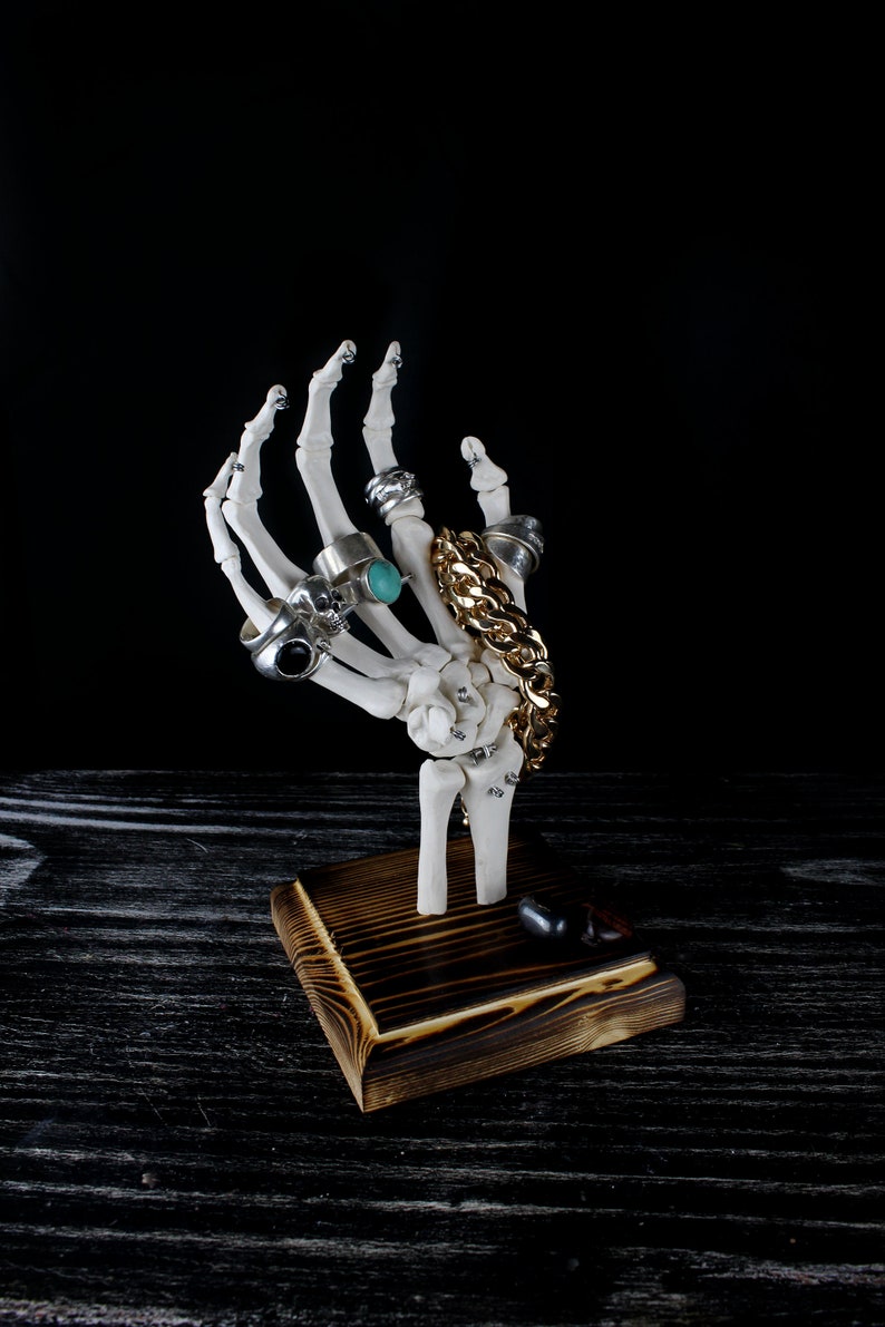 Skeleton Ring Holder Gothic Jewellery Stand Ring Tree by - Etsy