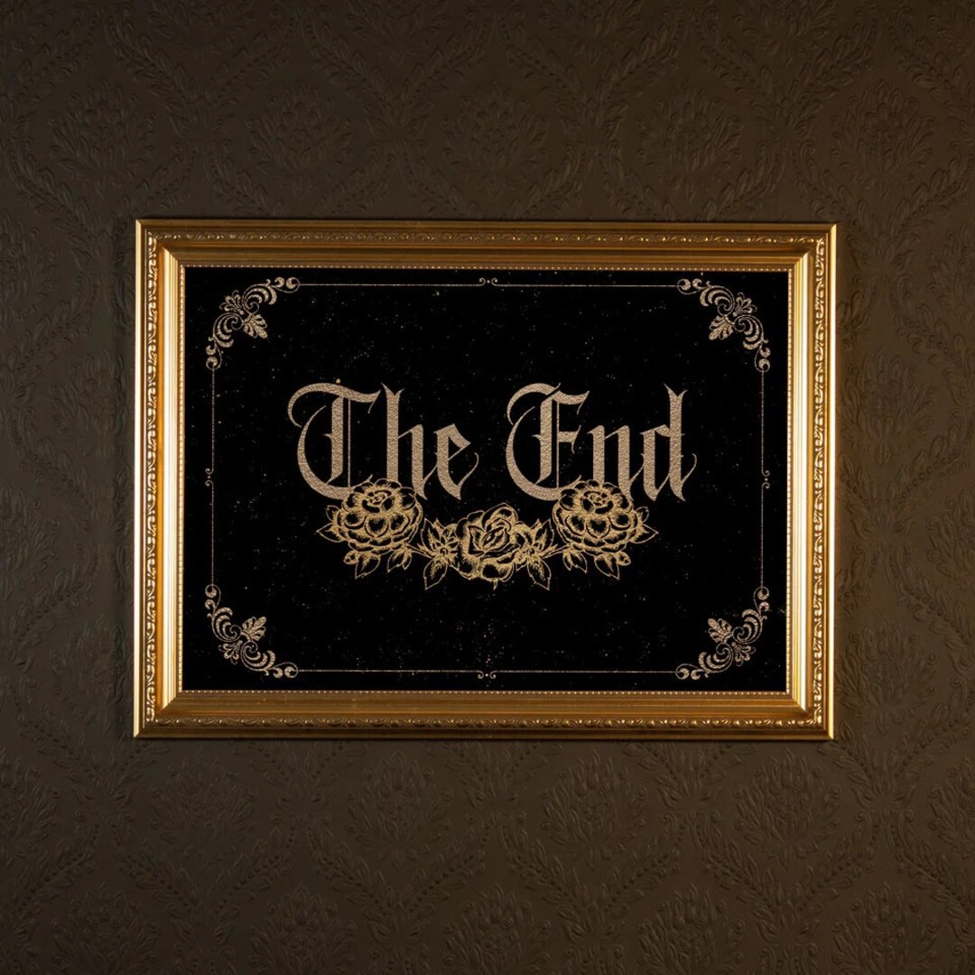 The End Typography Print | Gothic Home | Macabre Art | Gothic Gallery ...