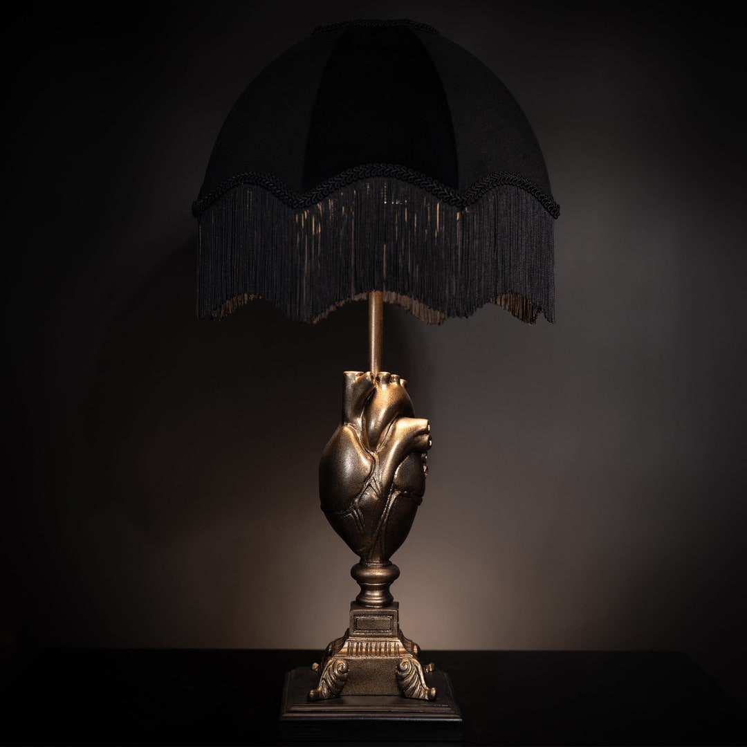 The Anatomical Heart Lamp - Gold Edition | Gothic Lighting | Gothic ...
