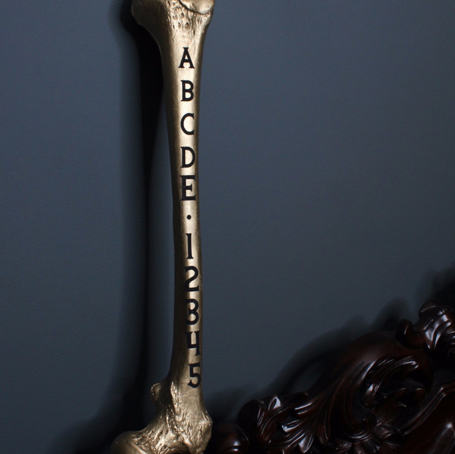 Engraved Custom Femur Bone Gothic Wall Art Gothic Home - Etsy UK