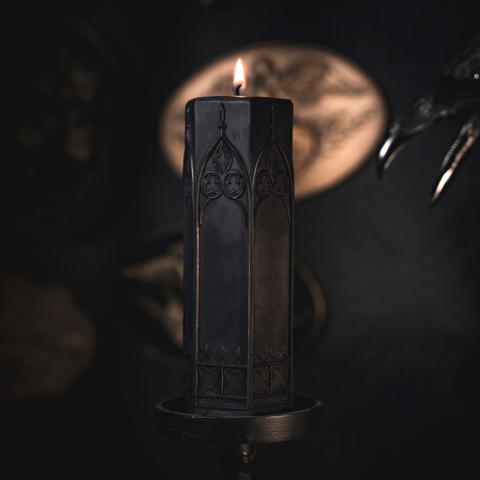 Cathedral Gothic Pillar Candle Gothic Architecture Candle by the ...