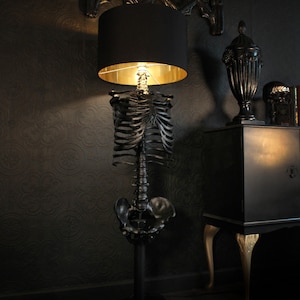 Skeleton Floor Lamp | Gothic Home Decor | Handmade by the Blackened ...