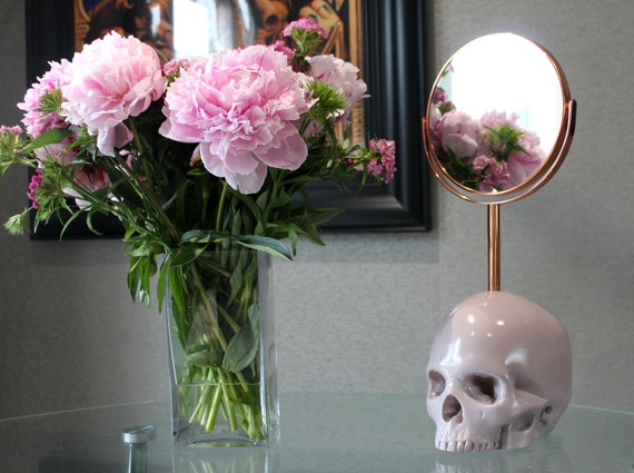 Skull Make up Mirror Pastel Gothic Home Decor Handmade by - Etsy UK