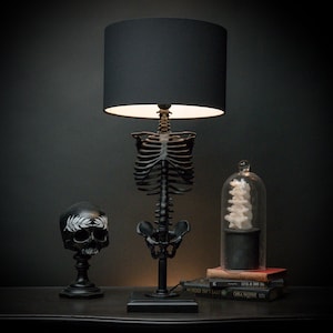 The Skeleton Table Lamp by the Blackened Teeth | Ribcage Lamp | Gothic ...